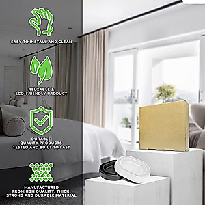 Bed Bug Interceptors | Bed Bug Interceptor Traps | Insect Trap, Monitor, and Detector for Bed Legs (Black-8 pcs)