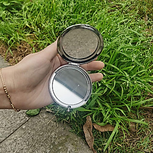 Granddaughter Gifts from Grandma and Grandpa Grammy to My Granddaughter Makeup Compact Travel Mirror for Birthday Graduation Christmas (Silver to My Granddaughter)