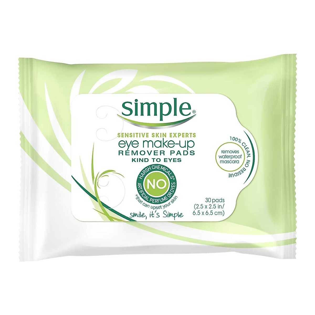Simple Eye Make-Up Remover Pad, 30 Count (Pack of 3)