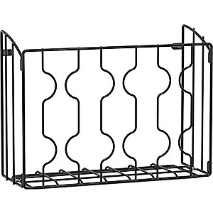 Simple Houseware Wall Door Mount Kitchen Wrap Organizer Rack, Black