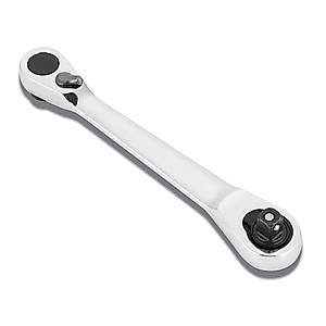 Akozon Allen Wrench, 1/4" Mini Ratchet Socket Wrench Screwdriver Hex Wrench Quick Release Ratchet Wrench (130mm)