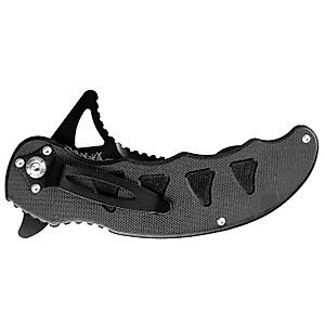 Mantis Knives MKF-814 Snaggletooth II High Tech Folding Blades Knife, Black