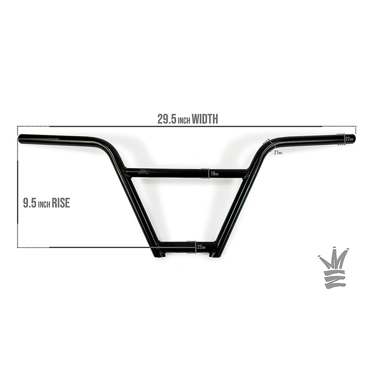 Elite BMX Handlebar 4pc Chromoly 4130 Destro Bar, And Pee Wee. Also, Available The Stealth 2pc Handlebar (4pc - Matte Black)