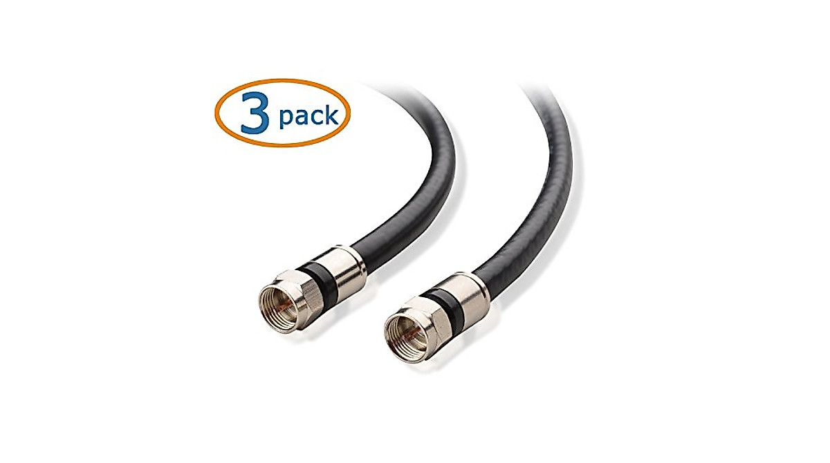 Cable Matters 3-Pack CL2 Rated RG6 Coaxial Cables for In-Wall Use