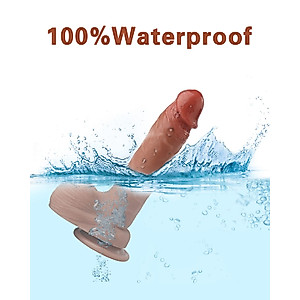 Realistic Dildo for Beginners Lifelike Huge Silicone Dildo, with Strong Suction Cup for Hands-Free Play, Realistic Penis for G-Spot Stimulation Dildos Anal Sex Toys for Women and Couple 7.7 "