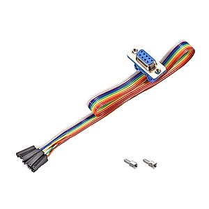 Tool parts Flat Ribbon Cable DB9 Female To 9P Connector 2.54mm Pitch 11.8inch Length