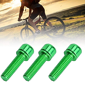 6pcs M5x25mm Bike Water Bottle Cage Bolts, Titanium Alloy M5 Hex Socket Tapping Screw for Bottle Holder Bracket Rack Cycling Bracket Bolt for Bike Bottle (Green)