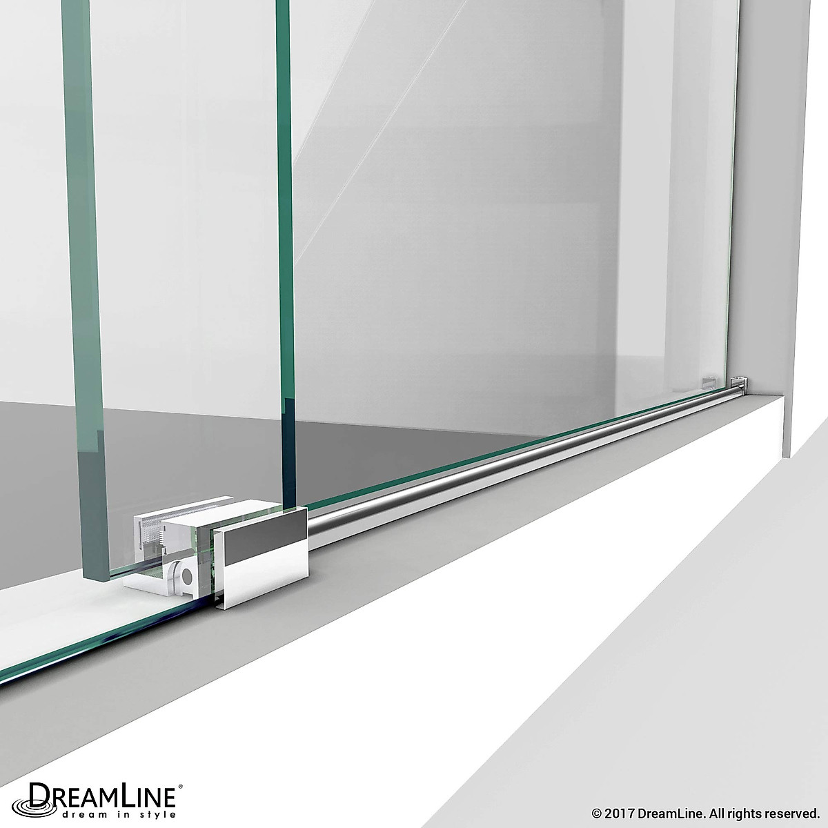 DreamLine SHDR-6260760-08 Shower Door, 56-60" W x 76" H, Polished Stainless Steel