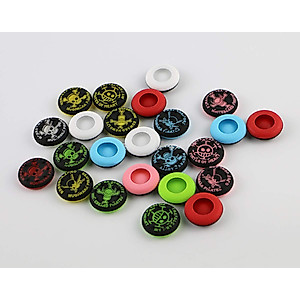 4 in 1 Analog Stick Joystick Rubber Silicone Cap Thumbstick Thumb Grip Cover Case Skin Joystick Grips for PS4 PS3 Xbox One Xbox 360 Controller (2# Green)