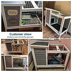 Petsfit Guinea Pig Cage Rabbit Hutch Rabbit Cage Bunny Cage Bunny Hutch Guinea Pig Hutch with Pull Out Tray