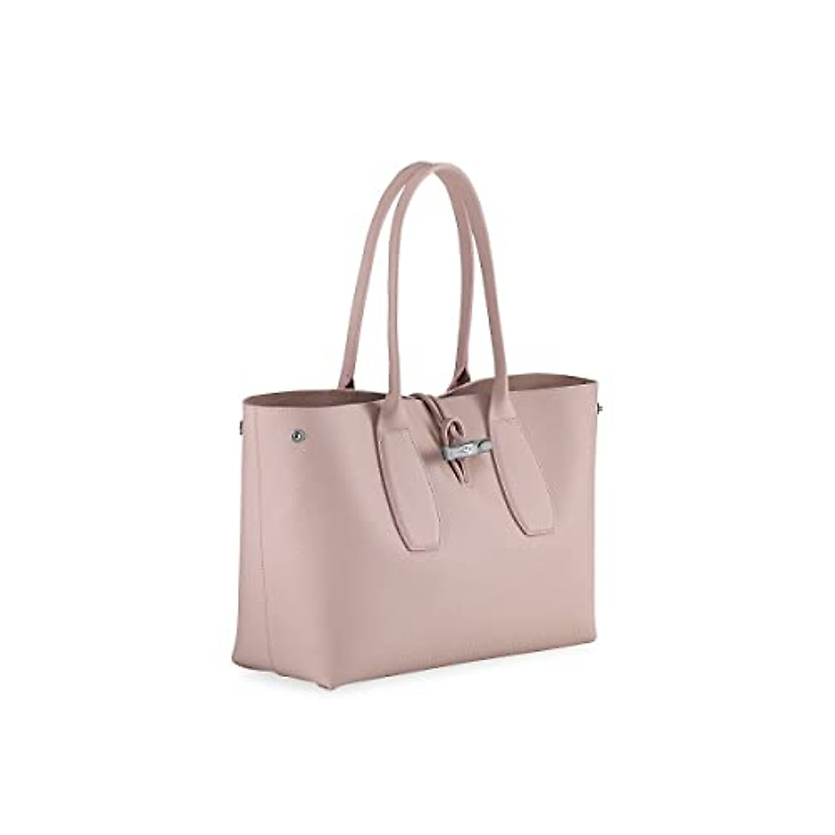 Longchamp 'Roseau' Leather Shoulder Tote Handbag, Powder