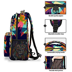Lion Backpacks for Girls Boys, Abstract Lion Travel Backpack Laptop Backpack Waterproof School Backpack Bookbags for Teens Kids Backpack with Multiple Pocket Hiking Daypack Casual Bag