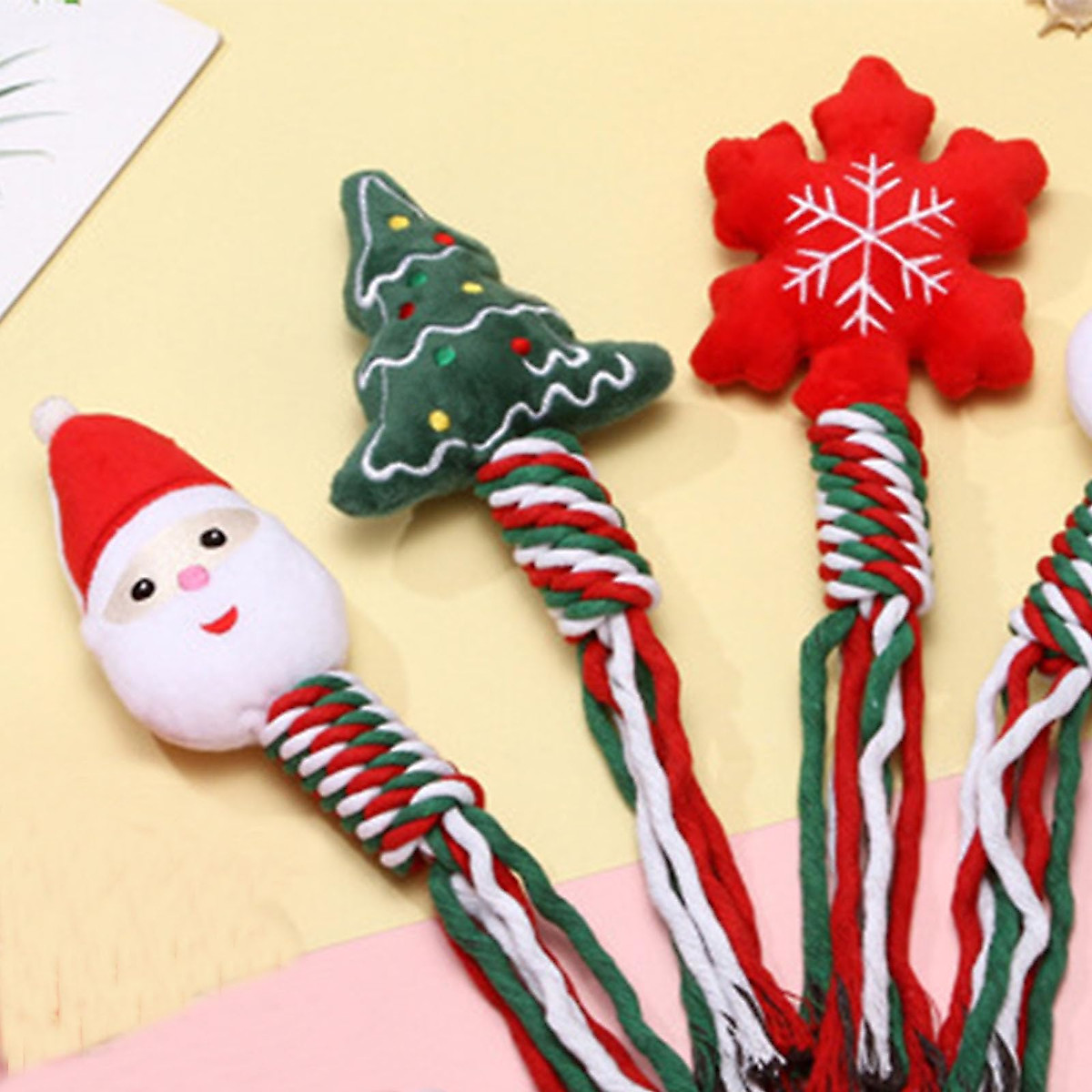 HESUILONG Dog Toys Puppy Teething Chew Toys,Dog Chew Toys Rope Toys,Cat Chew Toys,Safe Braided Rabbit Toys Healthy Gift Christmas Toy