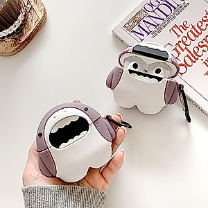 Cute Shark Case for Airpods 3rd Generation Cases 2021, Funny 3D Cartoon Kawaii Cool airpod 3 Case Cover with Cleaning Kit & Keychain for Apple Air pod 3 Gen for Boys Girls Kids Teen, Shark