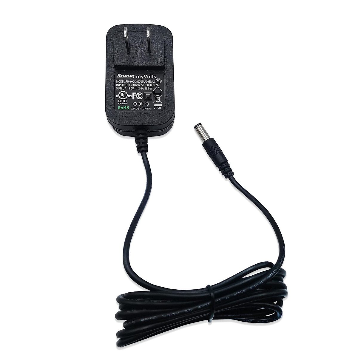 MyVolts 9V Power Supply Adaptor Compatible with/Replacement for Sega CD 1, CD 2 Game Console - US Plug with Extension and ON/Off Switch