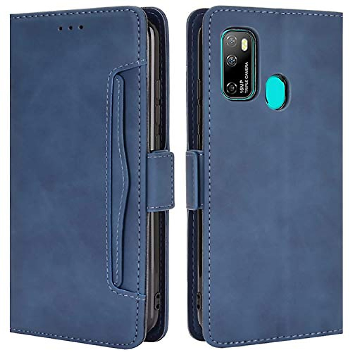 HualuBro Ulefone Note 9P Case, Magnetic Full Body Protection Shockproof Flip Leather Wallet Case Cover with Card Slot Holder for Ulefone Note 9P Phone Case (Blue)