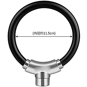 VIGAT Bicycle Lock, Anti-Theft Steel Cable Lock, Portable Mini Ring Lock Mountain Road Bike Riding Equipment Accessories(Color:Black)