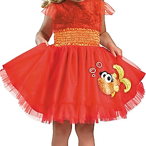 Sesame Street Frilly Elmo Costume, Official Elmo Halloween Outfit, Size (12-18 Months)