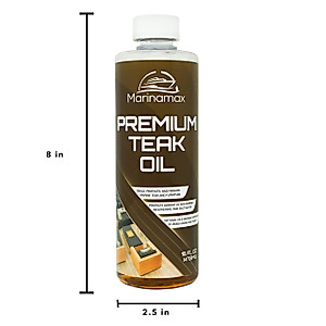 Premium Teak Oil 16 Oz | Wood Oil, Preserver, Stain, Sealer, and Protector | Great for Teak Furniture and Boat and Marine Interior Teak Wood