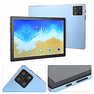 Haofy Tablet PC, 10.0 Inch 1920x1200 IPS HD Tablet Octa Core Processor 4GLTE 5GWiF US Plug 100-240V for Office (Blue)