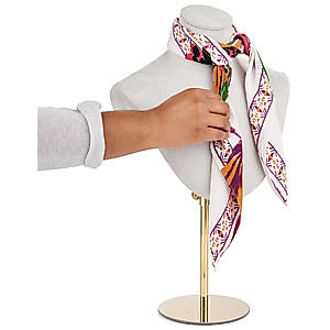 Displays2go PU Foam Headless Mannequin Bust, Countertop - Gray (SMFBGRY)