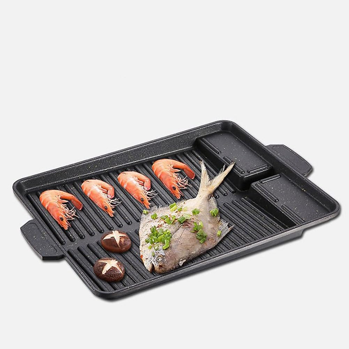 MAGICLULU 1pc Baking Pan Medical Stone Indoor Griddle Camping Stove Pan Nonstick Grill Plate Indoor Bbq Grill Stovetop Grill Pan Bbq Grill Accessories Gill Pan South Korea Portable Aluminum