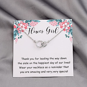 TGBJE Flower Girl Gifts Flower Girl Necklace Bridesmaid Proposal Gifts Wedding Gifts Brdial Party Gift Flower Girl Proposal Gift (flower girl ne)