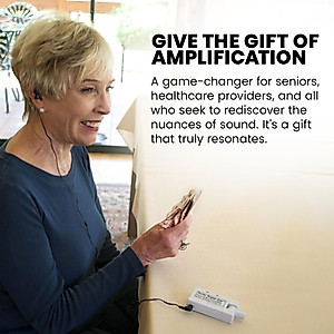 SuperEar Personal Sound Amplifier Model SE5000 (PSAP), 50dB Gain, Hand Held Pocket Size Audio Amplifier with Headphones, EarBuds, Tactile On/Off Volume Control for Adults, Audiologists, and Seniors