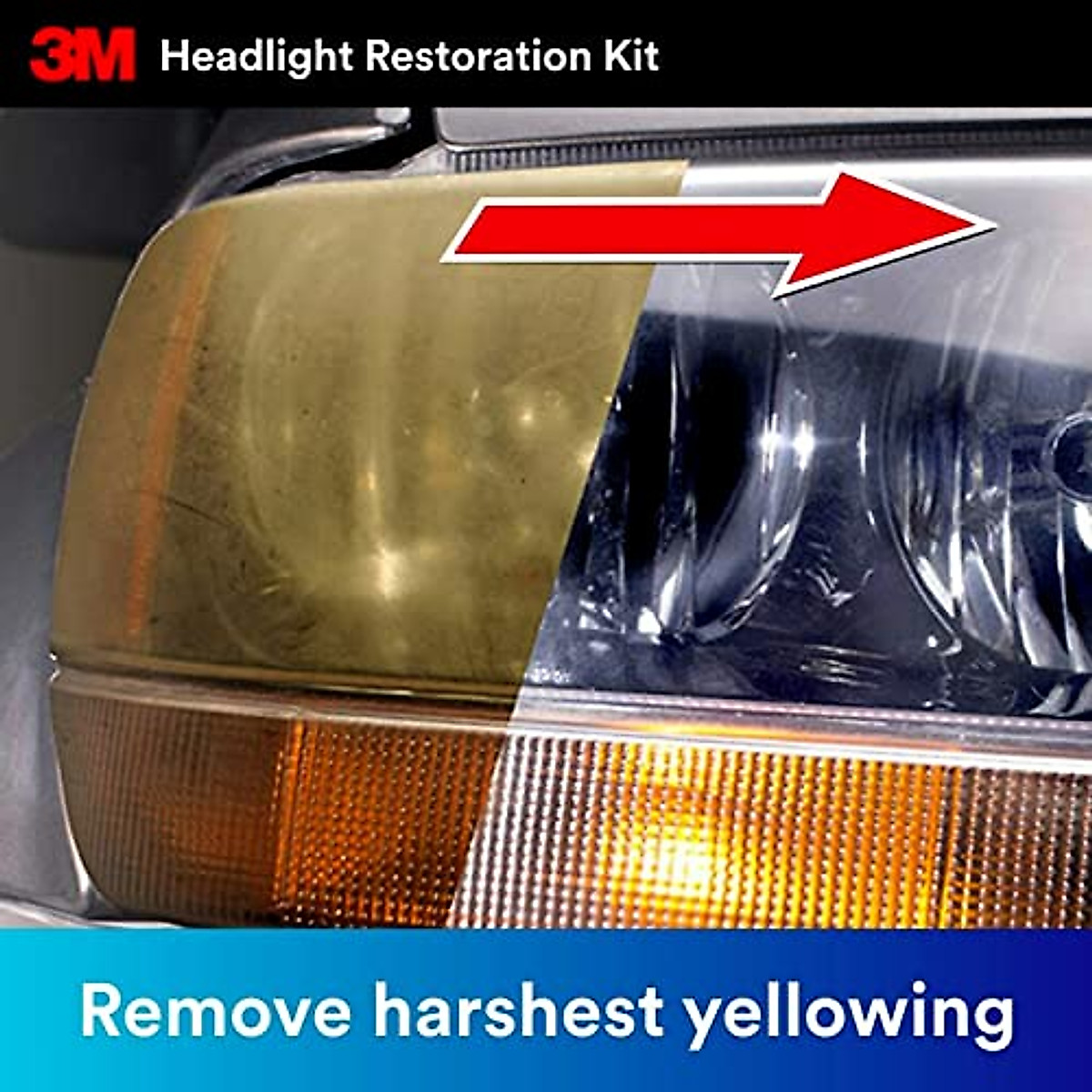3M Headlight Restoration Kit, Heavy Duty 2-Pack, Easy Heavy Duty Car Headlight Restoration System, Headlight Cleaner and Restorer, Use With A Household Drill
