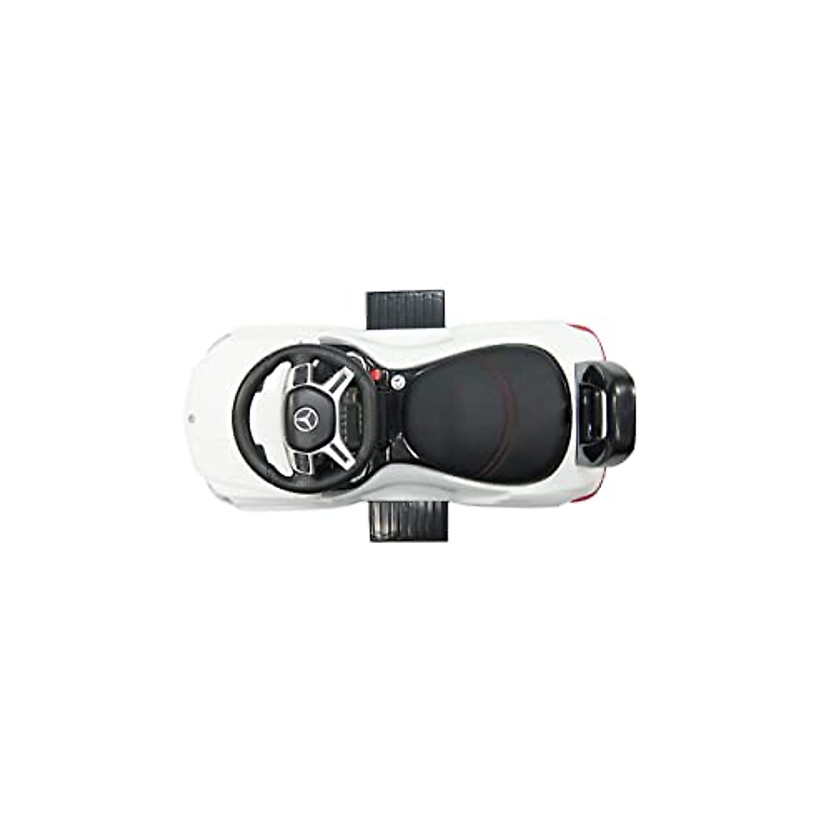 Best Ride On Cars 4 in 1 Mercedes Battery Powered Push Car, White, Large