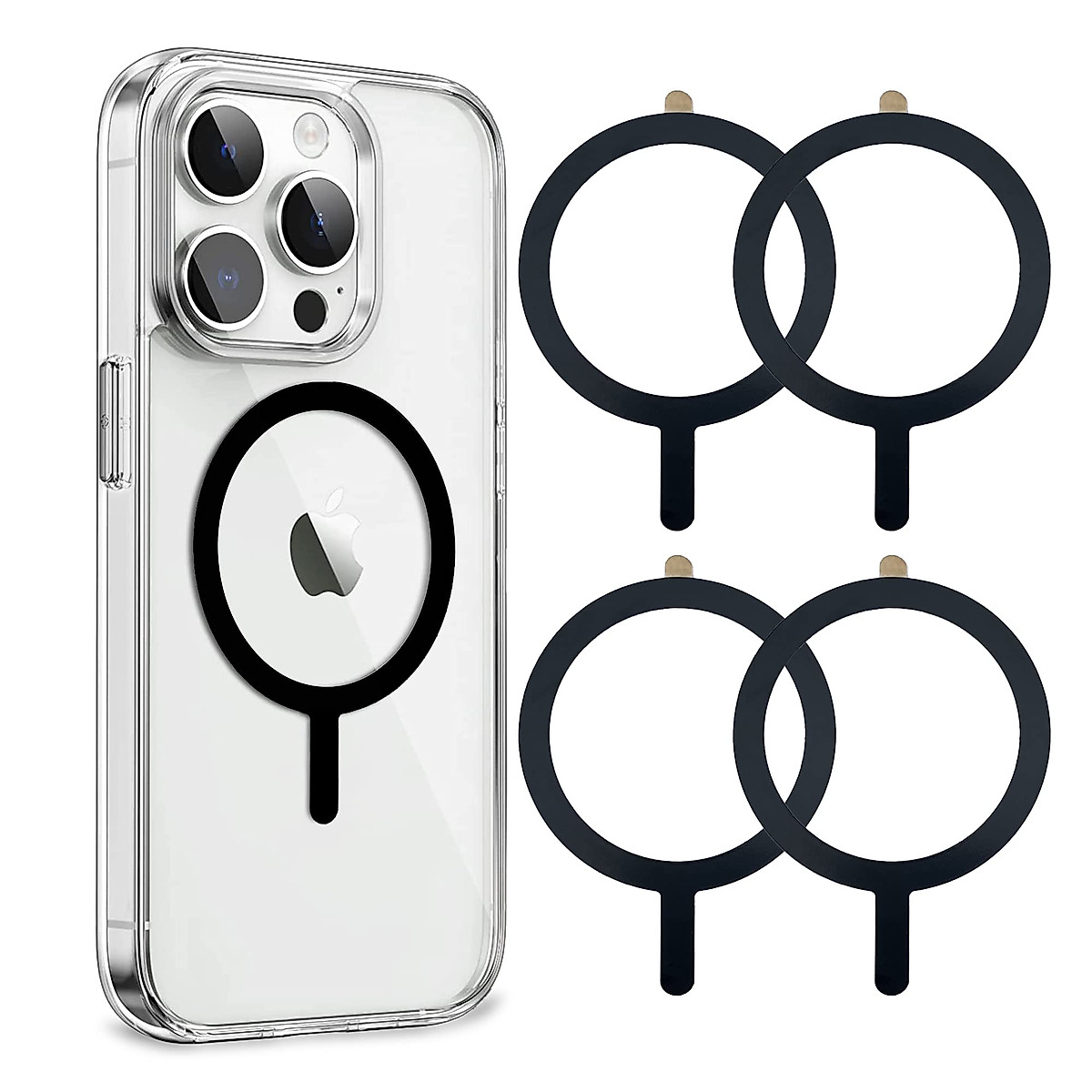 Aothey Universal Metal Rings Compatible with Magsafe Sticker - 4 PCS