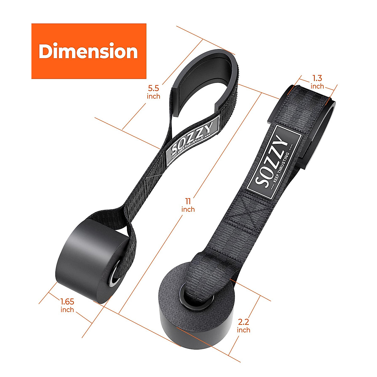 Sozzy Door Anchor for Resistance Bands, Extra Large, Heavy Duty with Solid Nylon Core, Great for Closed Loop Bands, Physical Therapy, Home Workout Equipment