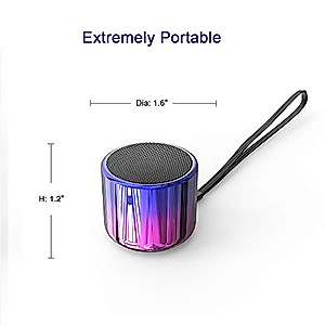 TWS Wireless Portable Mini Bluetooth Speakers with Big Sound, Wireless Stereo Pairing, Metal Enclosure, IP65 Splashproof, Minimalism Design, Nylon Lanyard for Echo Dot/Android/ipad/iPhone/Laptop