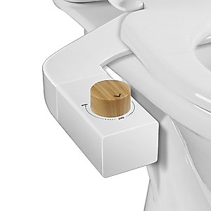 Jecatiy Bidet Attachment, Non-Electric Dual Nozzle Cold Water Bidet Attachment for Toilet Seat, Adjustable Water Pressure, Rear and Feminine Wash, Right or Left Hand Control