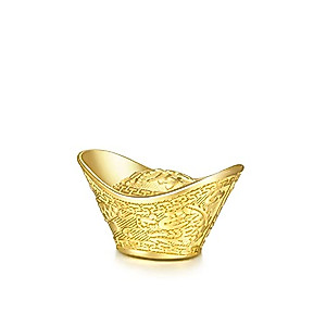 Chow Sang Sang 999.9 24K Solid Gold Price-by-Weight 3.74g Gold Yuanbao Gold Ingot Gold Ornament for Women and Men 93962O