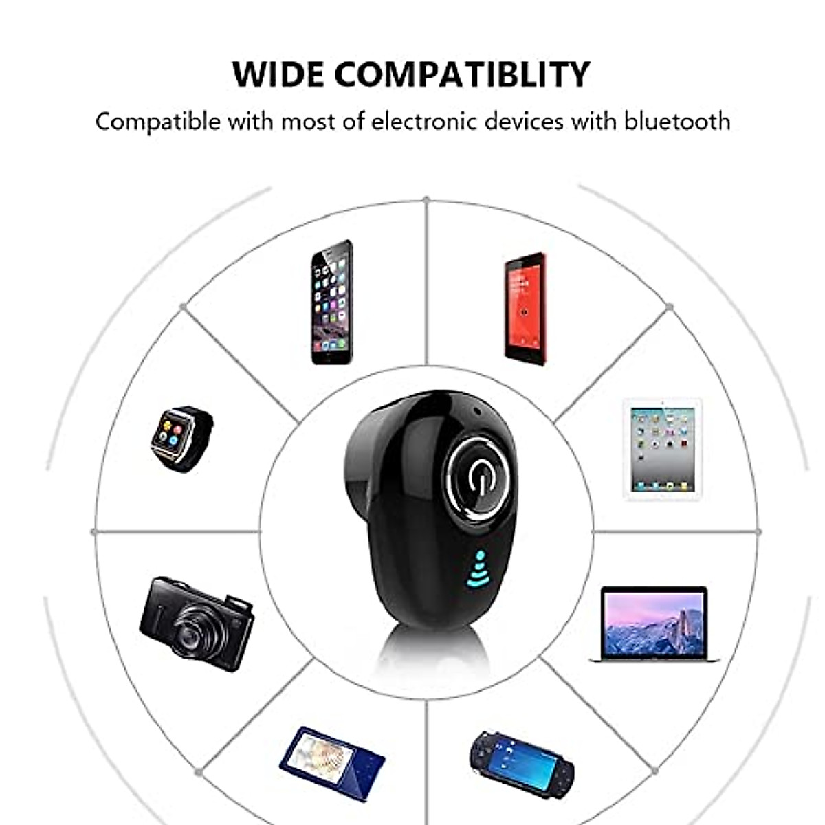 Mini Bluetooth 5.0 Single Wireless Headset Two Earphones Stereo Headphones Earbuds, Wireless Earbuds, Earbuds Wireless Bluetooth
