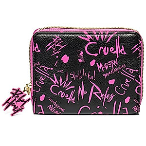 Cruella Graffiti Zip-Around Wallet - Entertainment Earth Exclusive