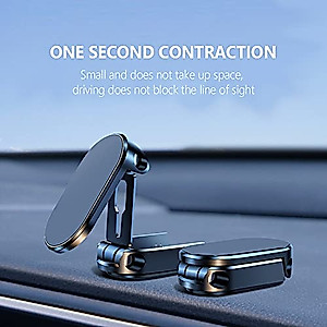 Magnetic Phone Holder for Car,Foldable Phone Mount Multi-Functional 360°Rotation,Magnet for car Dashboard Phone Holder Magnetic Car Mount for iPhone 13 Pro Max / 13 Pro and All Smartphone
