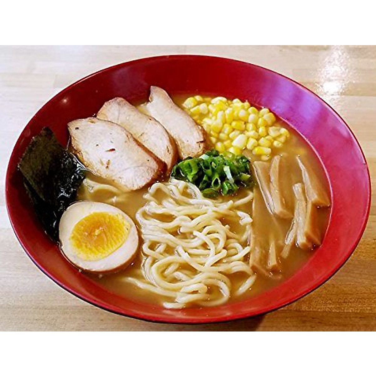 Set of 6 Japanese Ramen Noodle Bowls ~Made of Melamine, Red & Black Noodle Bowl, Udon Noodle Rice Bowl, Vietnamese Pho Recipe, Menudo Snacks, Popcorn Serving Dishes (B11895)~ We Pay Your Sales Tax