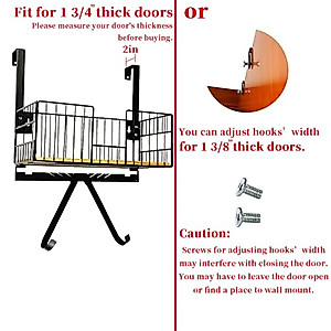 Fabias Over The Door Ironing Board Holder, Especially for 1 3/4" Thick Doors (with Basket)