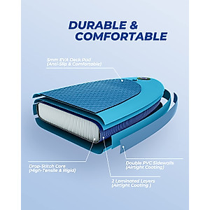 Valwix Inflatable Stand Up Paddle Board w/Electric Pump & Built-in Action Camera Mount Base, iSUP Paddleboard 350LBS Capacity