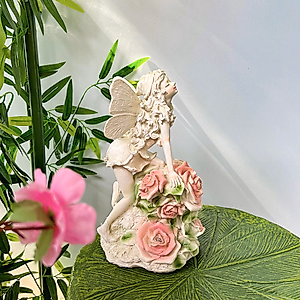 ANXPTIME Solar-Powered Flower Lamp Sturdy Resin Patio Lamp Unique Yard Ornament Garden Light Patio Villas Decoration Solar Lamp Outdoor Solar Light Yard Light Decorative Light