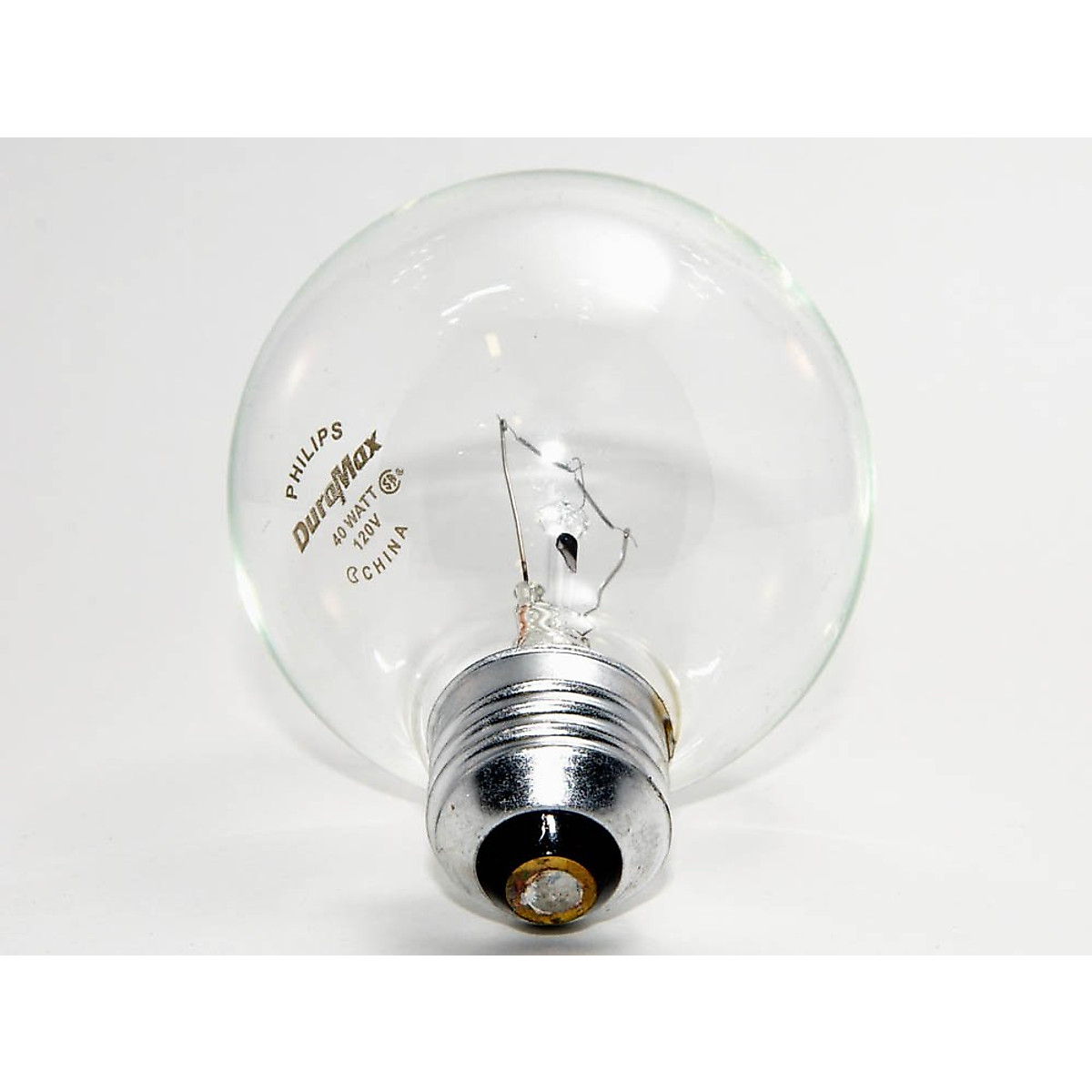 Philips 40W 120V G25 Clear Long Life Globe Bulb, E26 Base