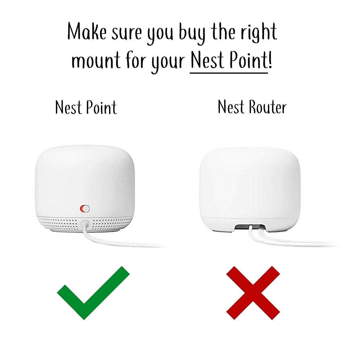 Nest WiFi Point Genie: The Simplest Lowest Profile Outlet Holder Mount for Google Nest WiFi Point | Reinforced Support | Great Sound | Open Access | No Messy Screws! (2-Pack)