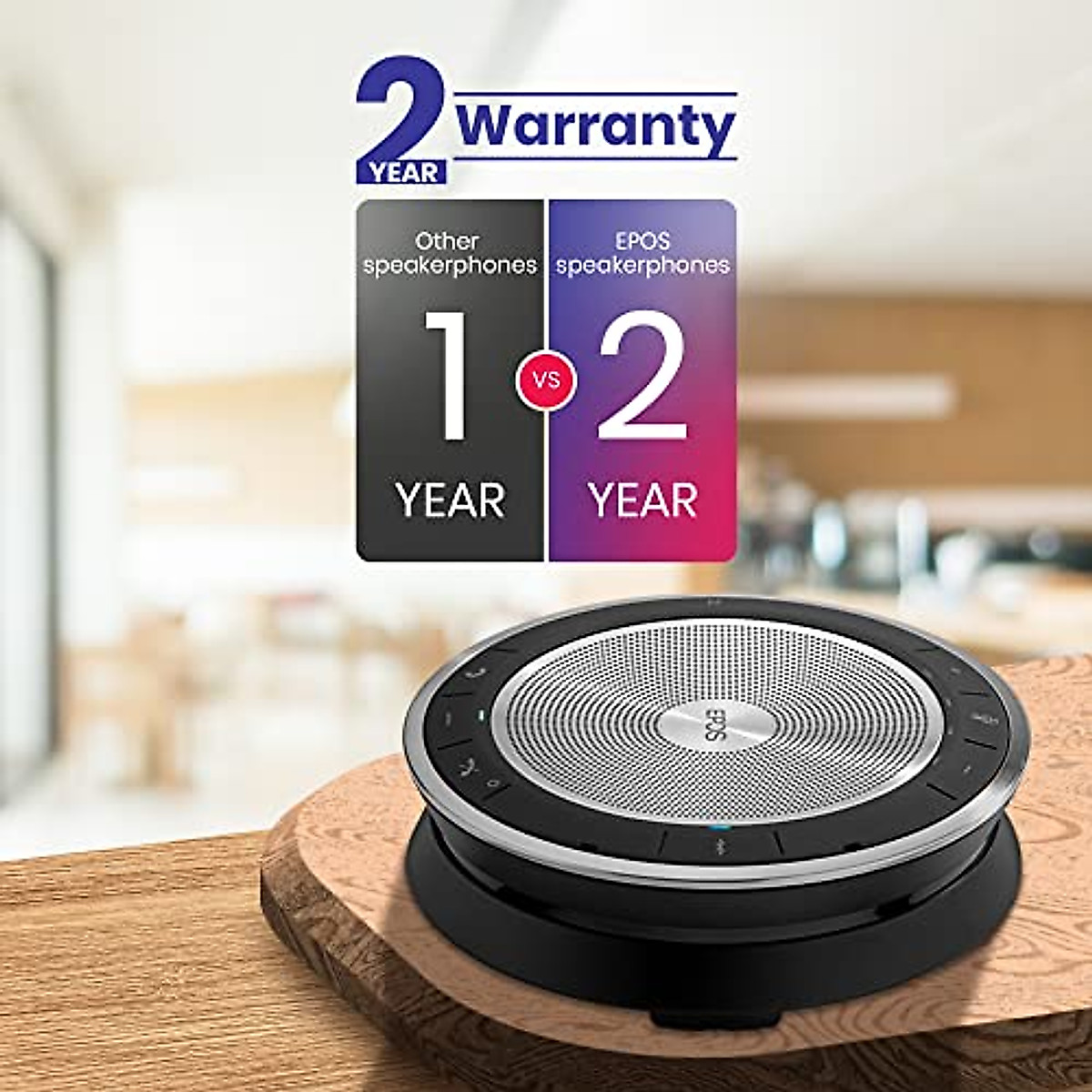 Global Teck Worldwide GTW Bundle EPOS - Sennheiser SP 30 Speakerphone w/Microfiber Cloth, Compatible w/Teams, Zoom, Webex, Skype, Mobile, Tablets, PC/Mac