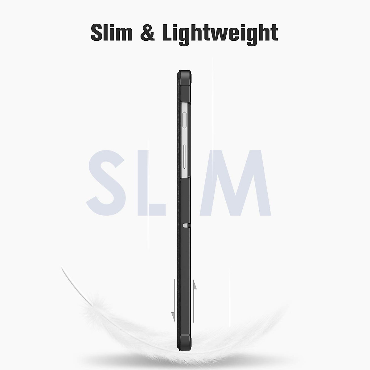 Fintie Slim Case for Samsung Galaxy Tab S8 2022/Tab S7 2020 11 Inch (Model SM-X700/X706/T870/T875/T878) with S Pen Holder, Ultra Lightweight Tri-Fold Stand Cover with Auto Wake/Sleep, Black