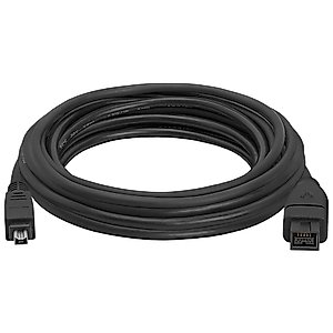 Cmple - 10FT Bilingual FireWire 800/Firewire 400 Cable - IEEE 1394 High Speed Firewire 9 Pin to 4 Pin Cable for MacBook PC - 10 Feet Black