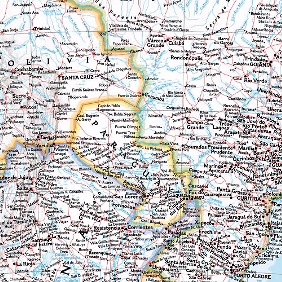 National Geographic Maps: South America Political Wall Map - Compact - 21.5 x 16.25 inches