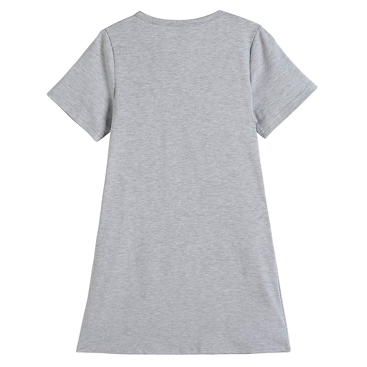 Hupohoi Big Girls' Summer Cartoon Sleepwear Cute Panda Lovely Cat Nightgown Cotton Sleepshirt Dress, Panda, 12(US 8-11 Years)