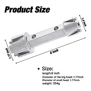 WMAZtool Tub Drain Remover Wrench - Use to Install and Remove Most Bath and Shower Drains and Closet Spuds Square Plastic Toilet Seat Nuts